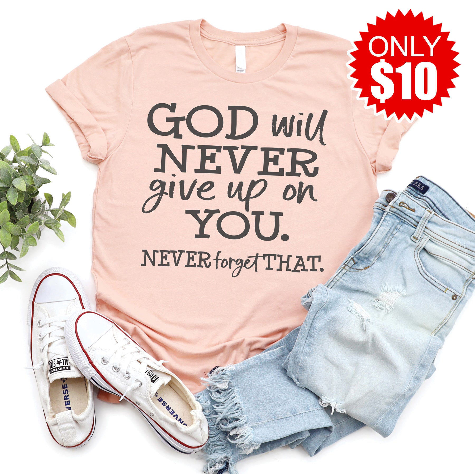 Never Forget Tee - Heather Peach – Love in Faith