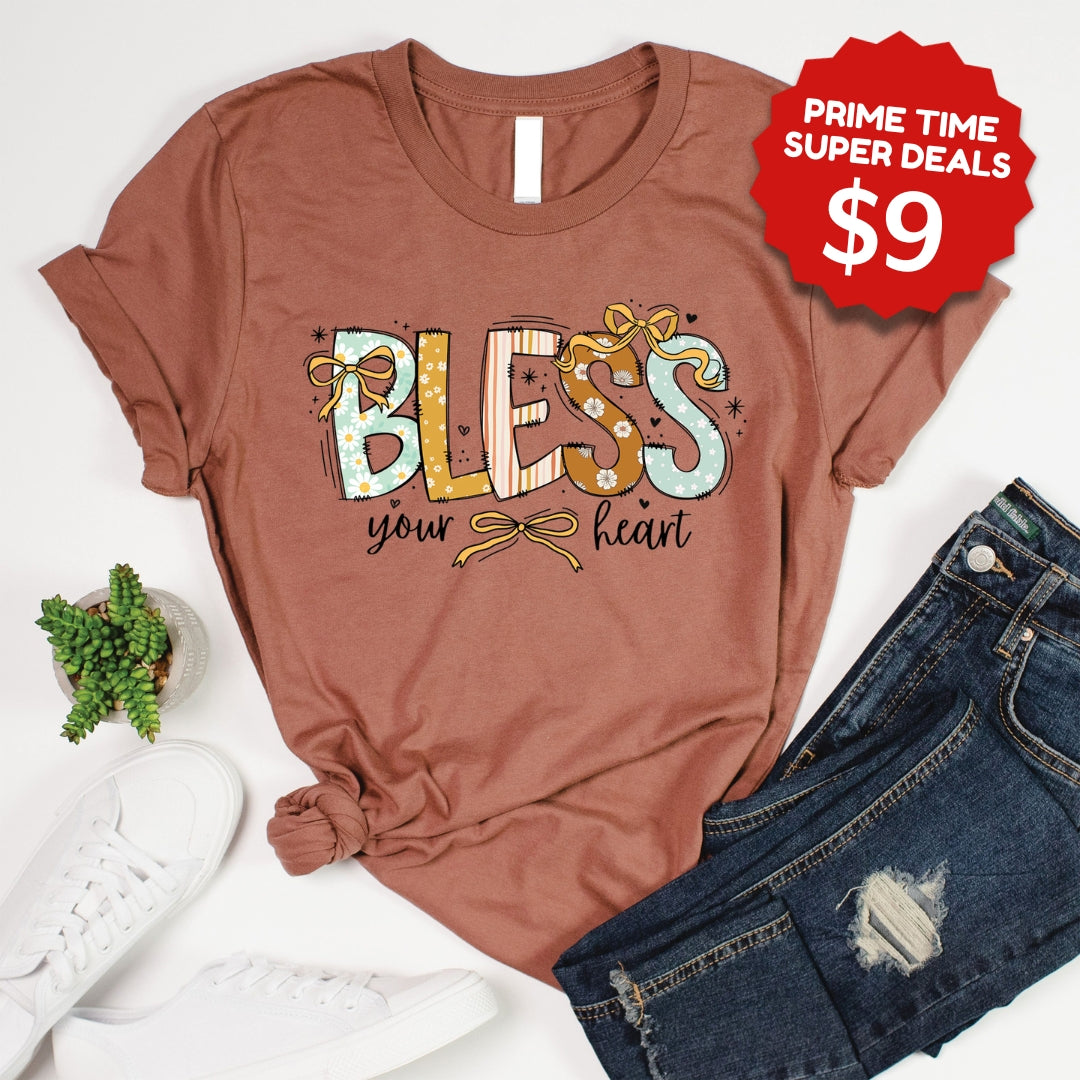 Bless Your Heart Bows Tee – Love in Faith