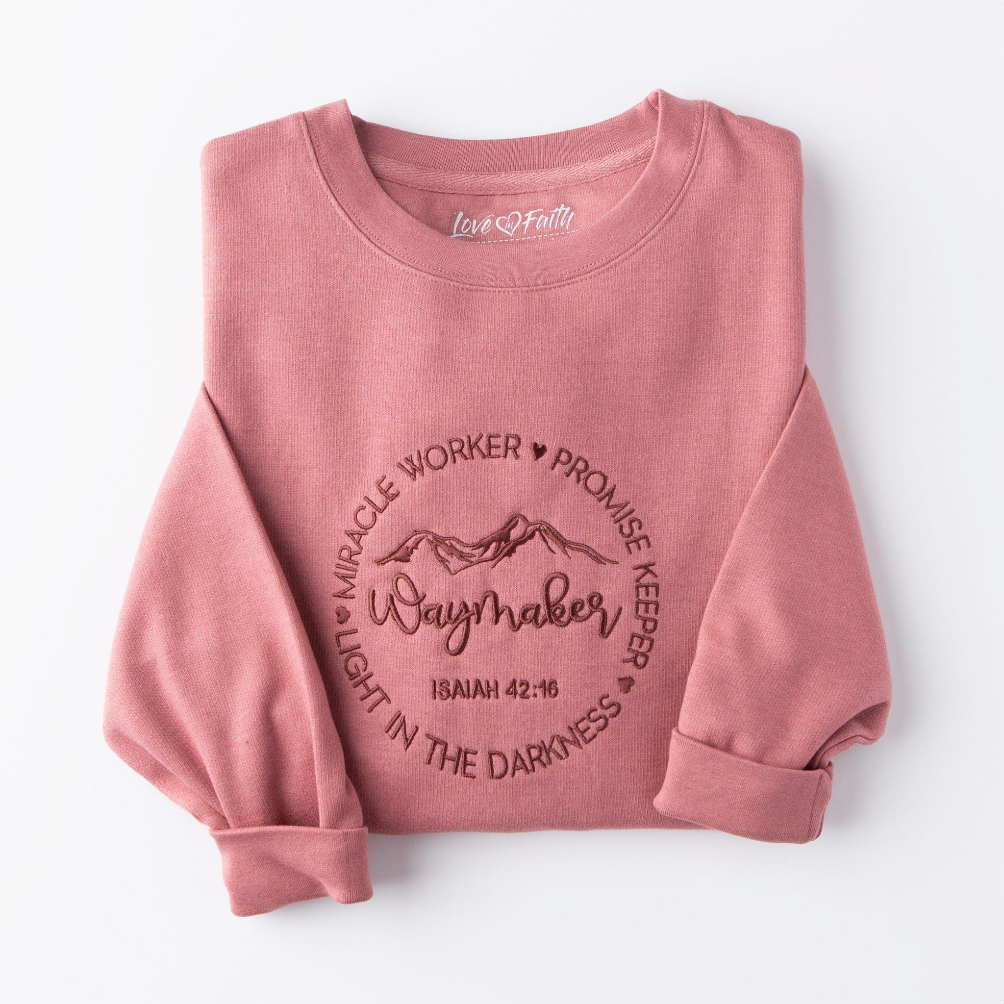 Embroidered Waymaker Sweatshirt – Love in Faith