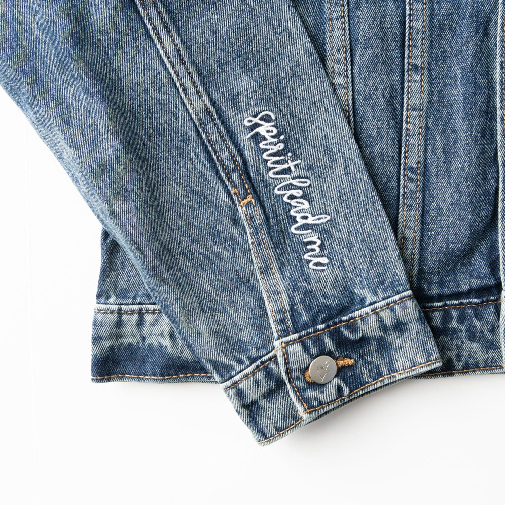 Vintage Washed Spirit Lead Me Denim Jacket – Love in Faith