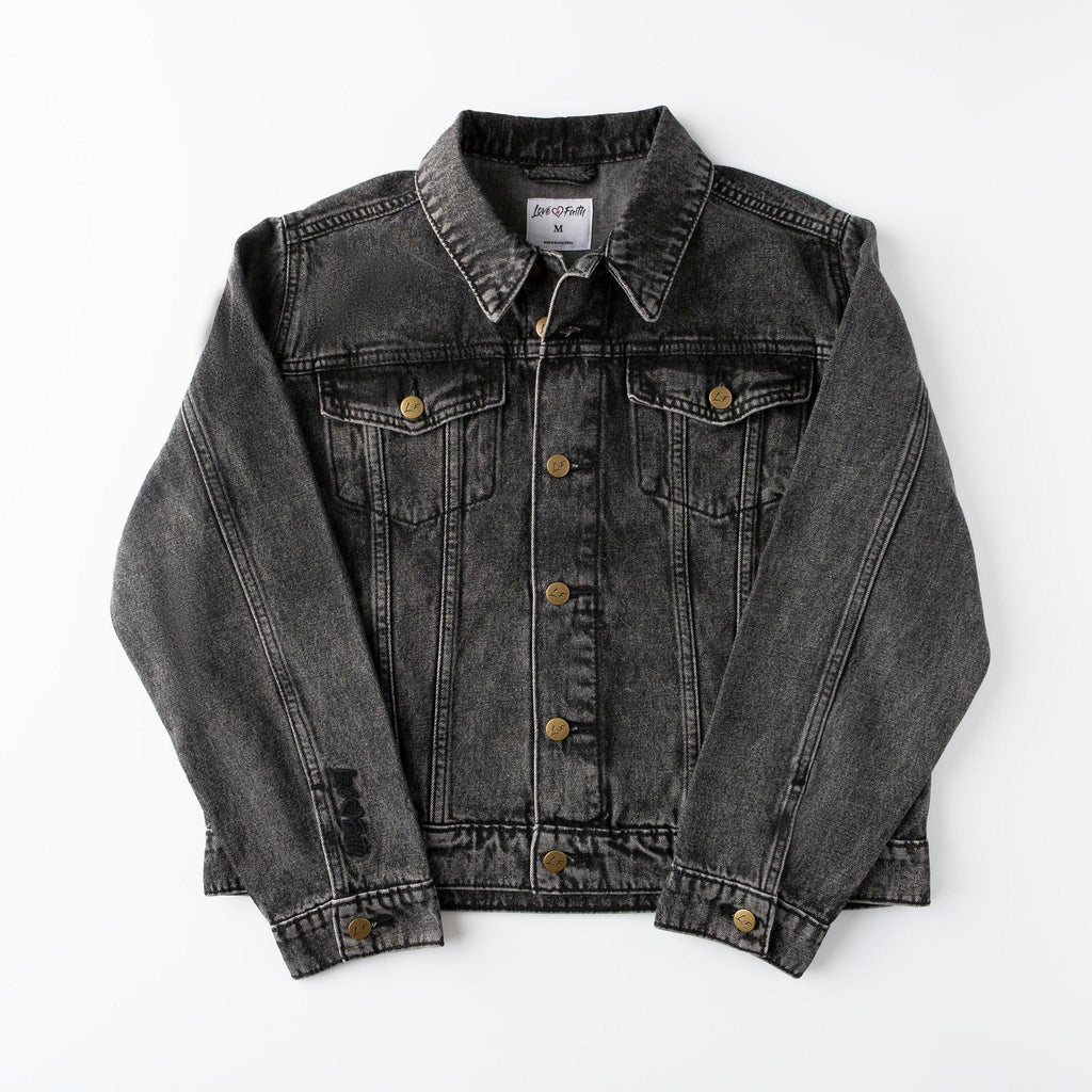 Vintage Washed Jesus is King Denim Jacket – Love in Faith