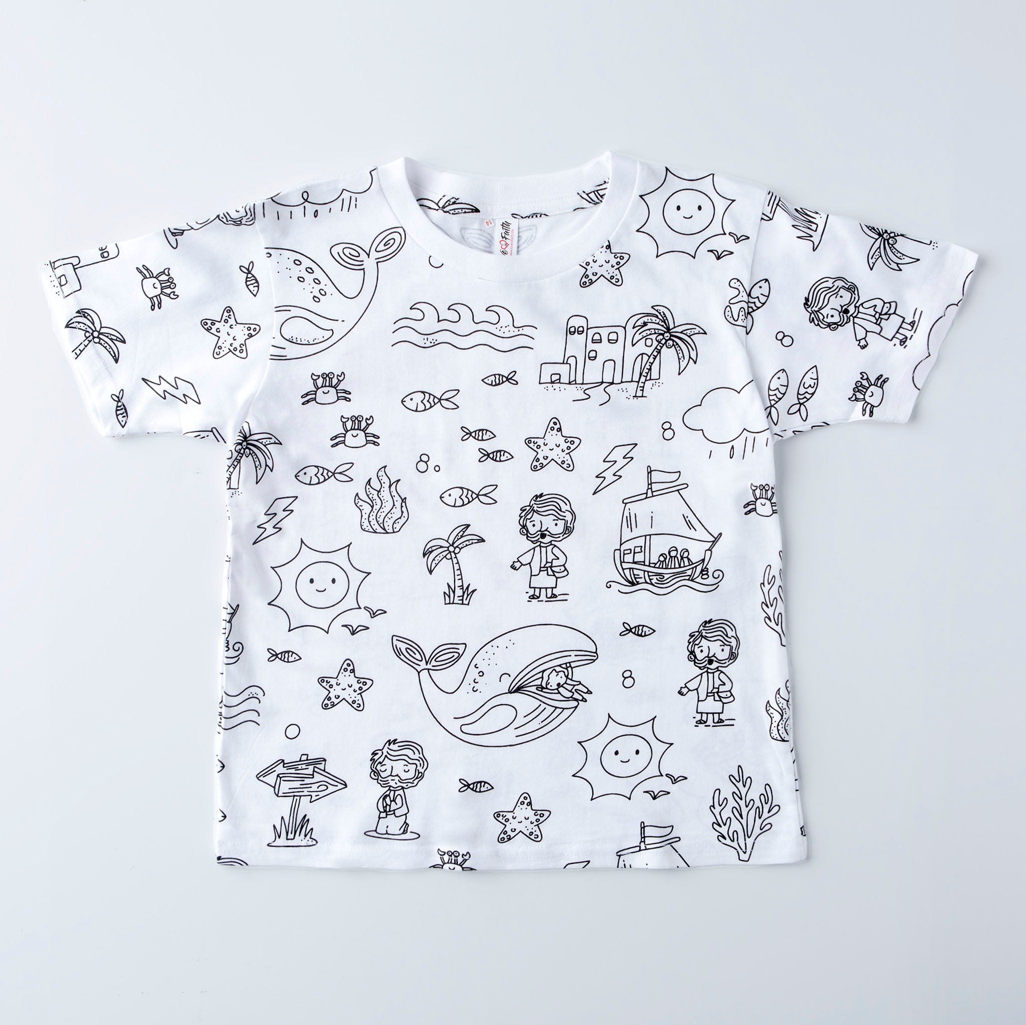 Jonah Color Me T-Shirt for Kids! – Love in Faith