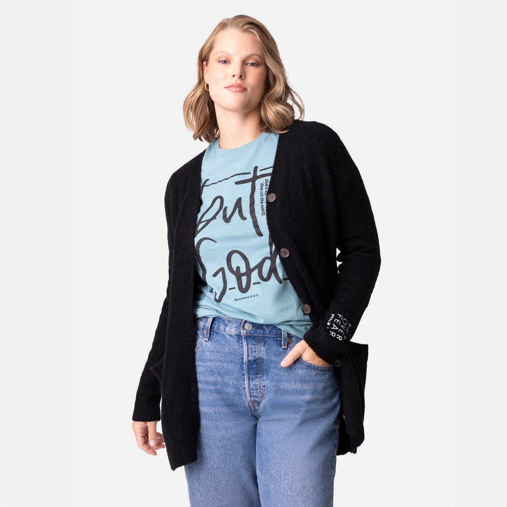 Faith Over Fear Sweater Knit Cardigan – Love in Faith