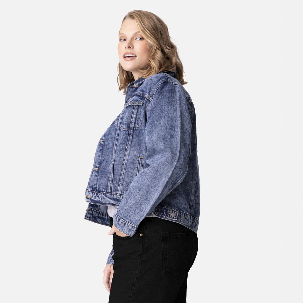 Vintage Washed Faith Over Fear Denim Jacket – Love in Faith