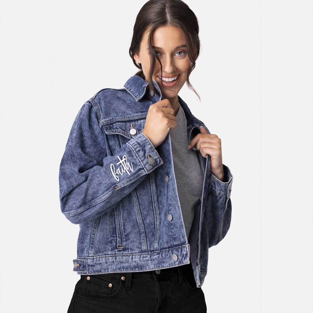 Vintage Washed Faith Denim Jacket – Love in Faith