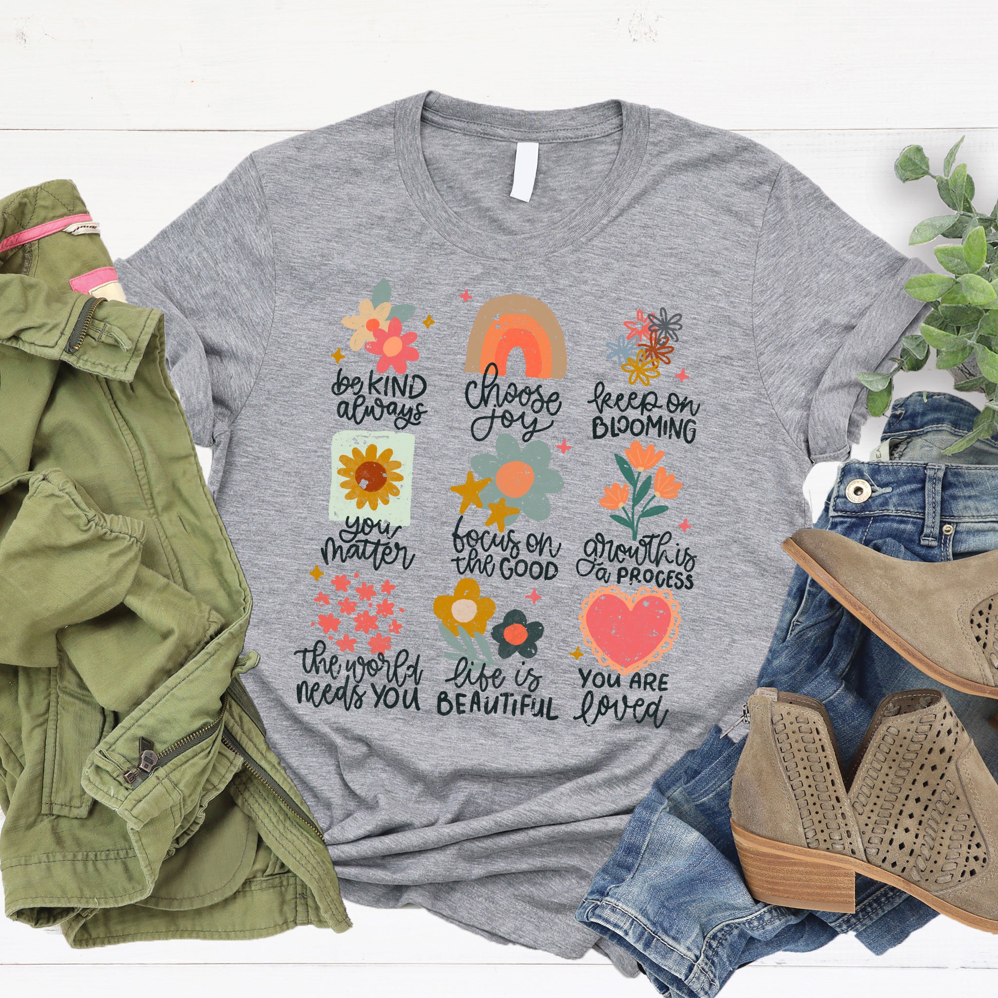 Positivity Doodle Tee – Love in Faith