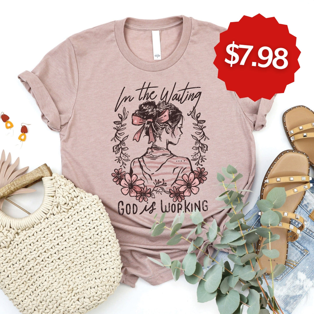 In the Waiting God is Working Tee – Love in Faith