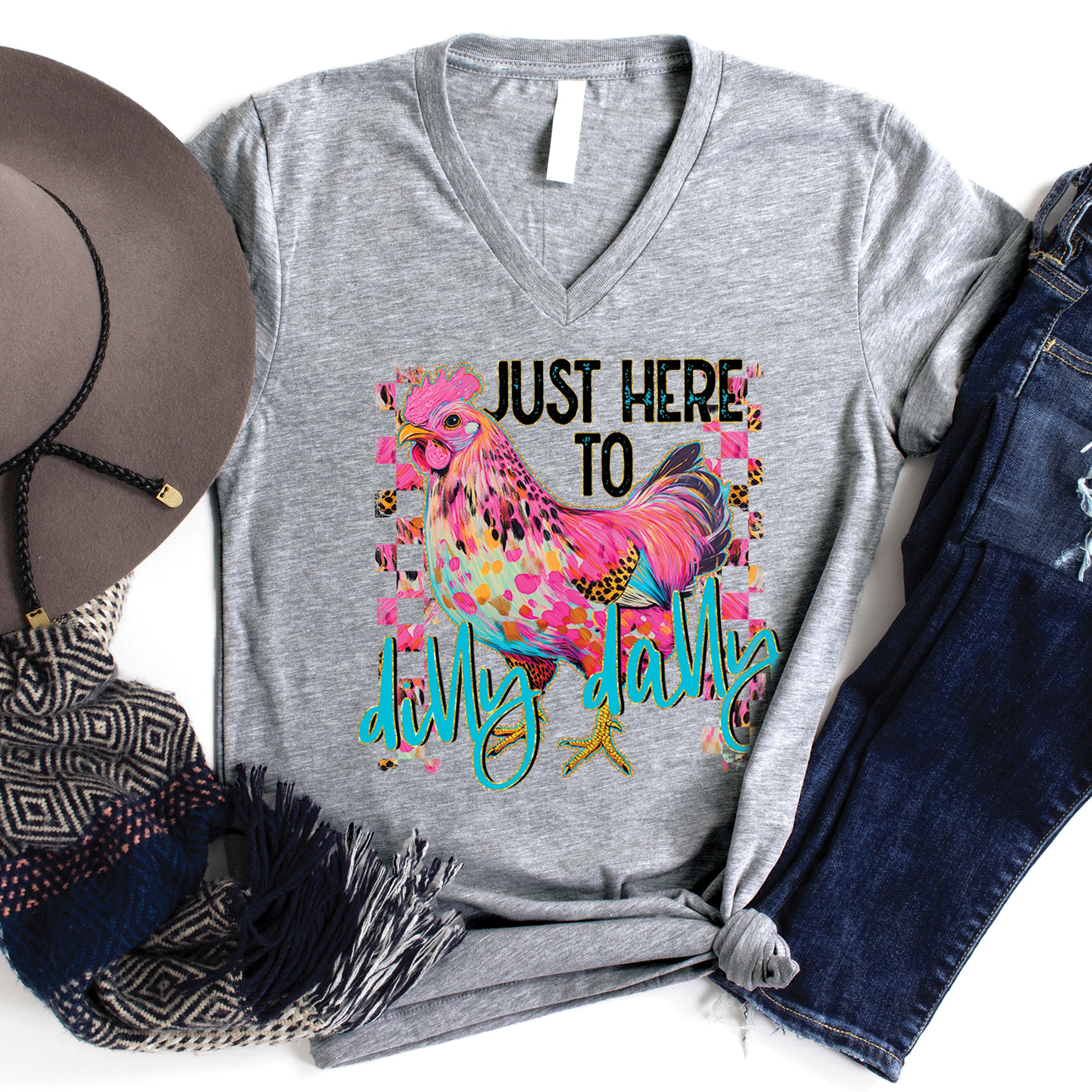 Dilly Dally Chicken V-Neck – Love in Faith