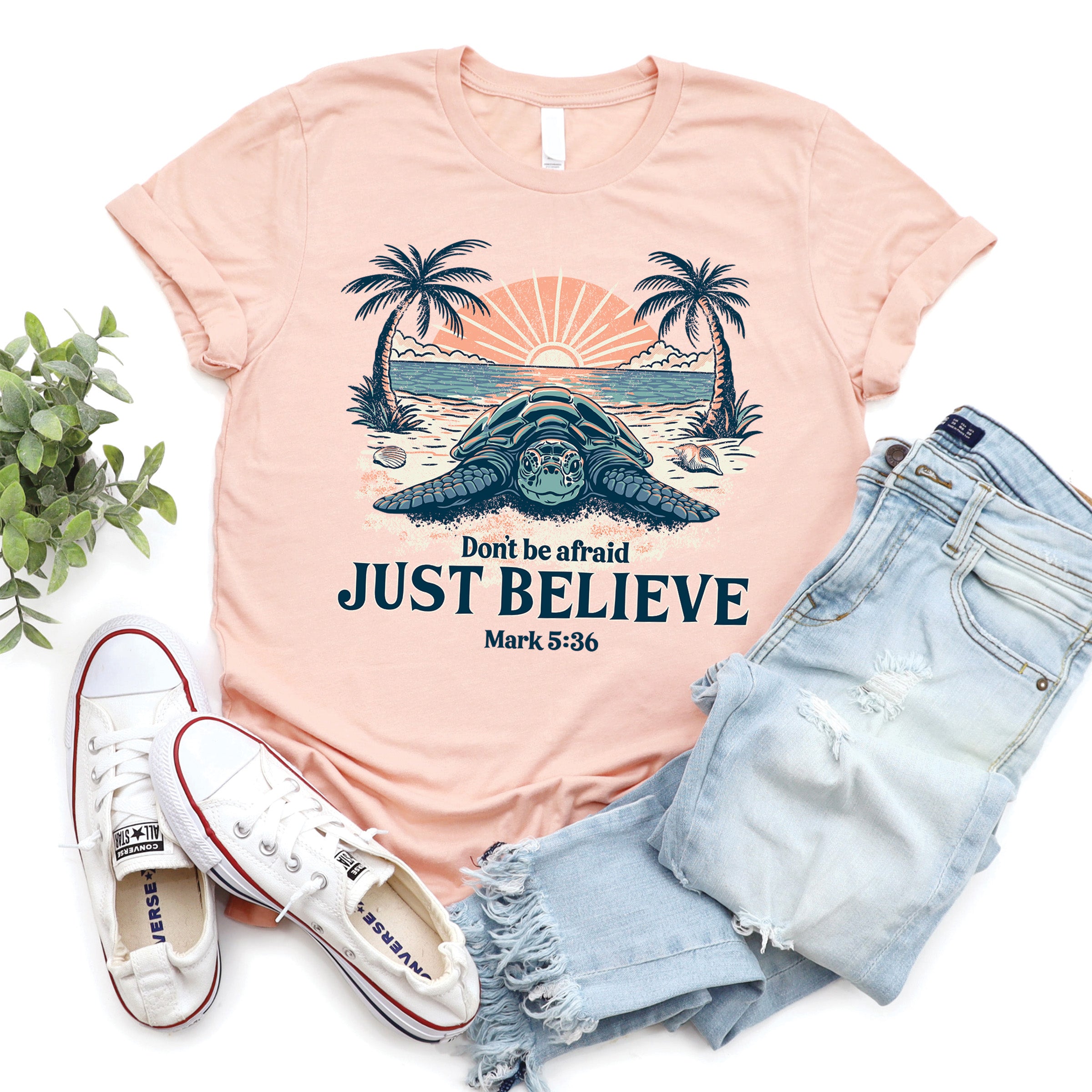 Believe Sea Turtle Tee – Love in Faith