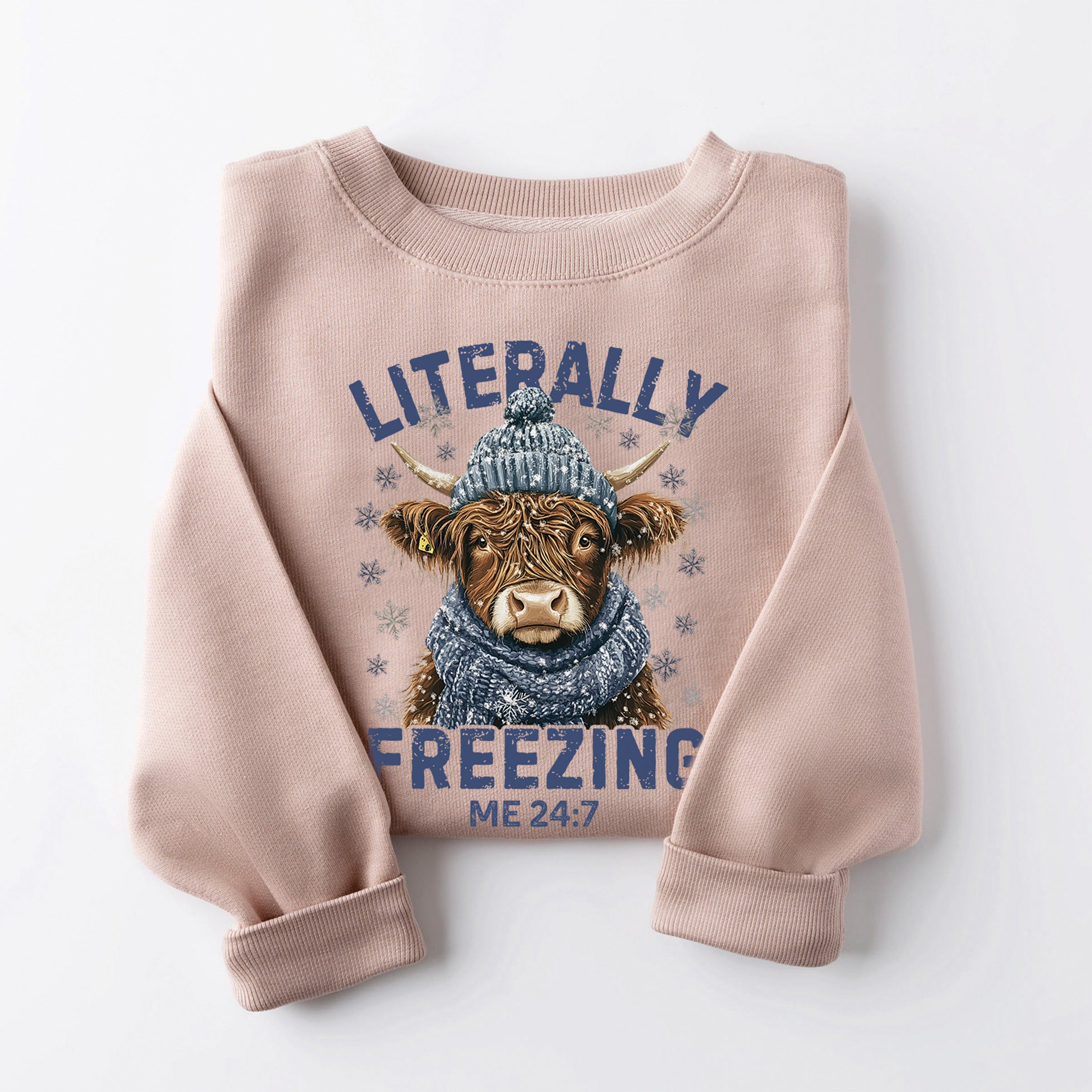 Literally Freezing Cow Sweatshirt – Love in Faith