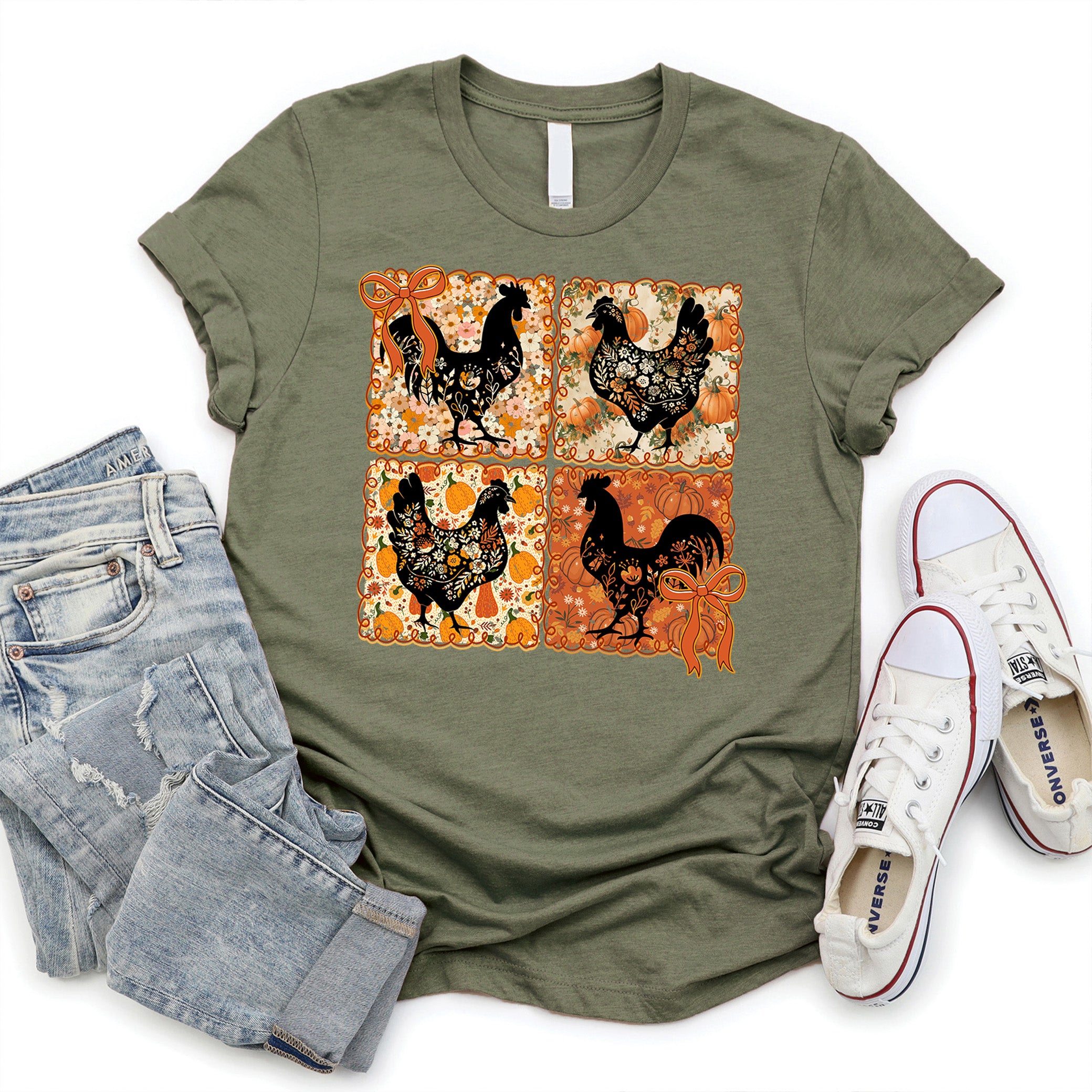Chicken Patchwork Tee – Love in Faith