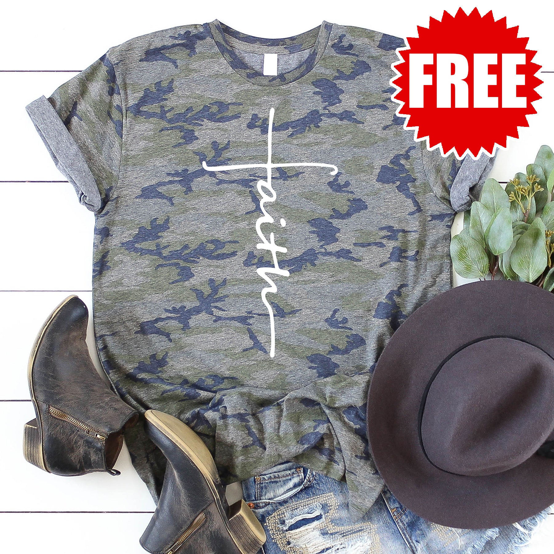 Faith Cross Tee - 0 – Love in Faith