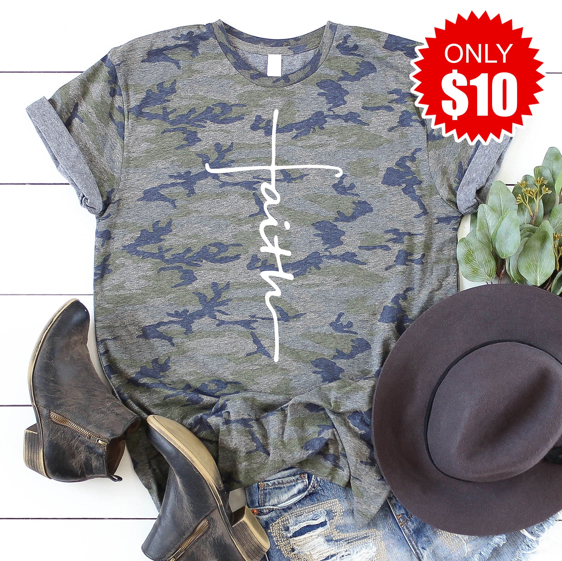 Faith Cross Tee - 10 – Love in Faith