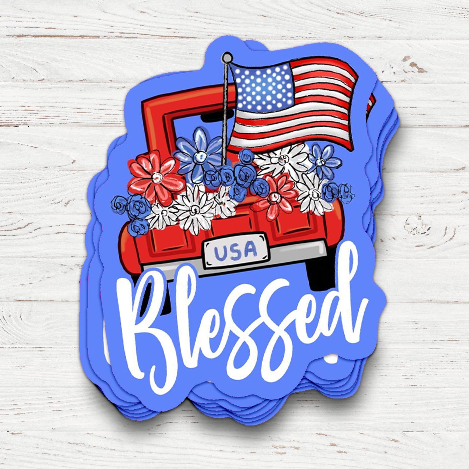 Blessed Truck Sticker – Love in Faith
