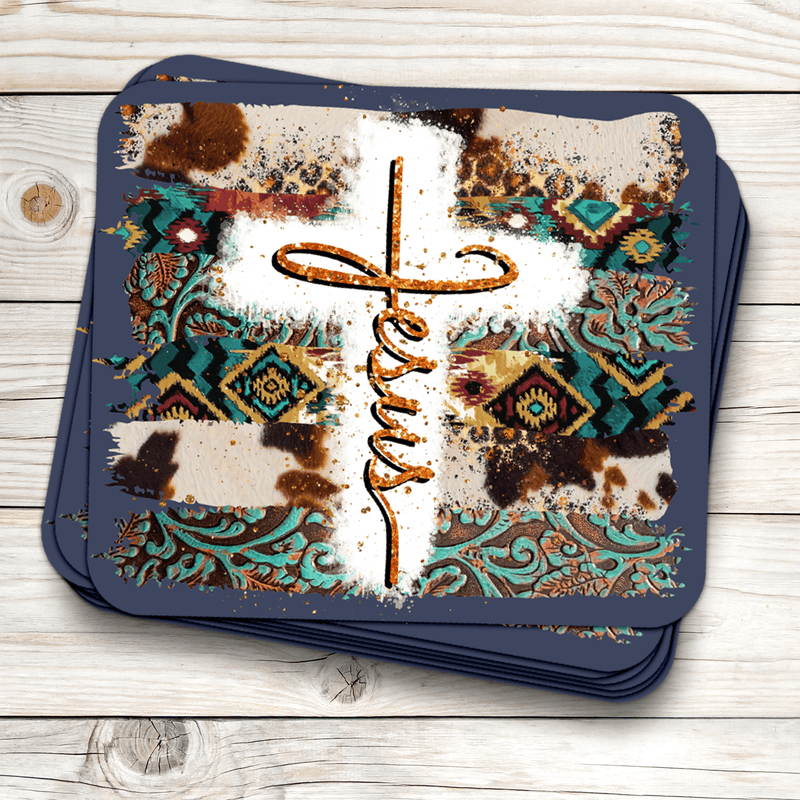 Western Jesus Cross Sticker – Love in Faith